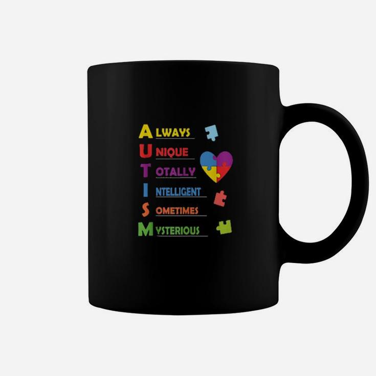 Autism Awareness Autism Acronym And Puzzle Piece Coffee Mug - Monsterry