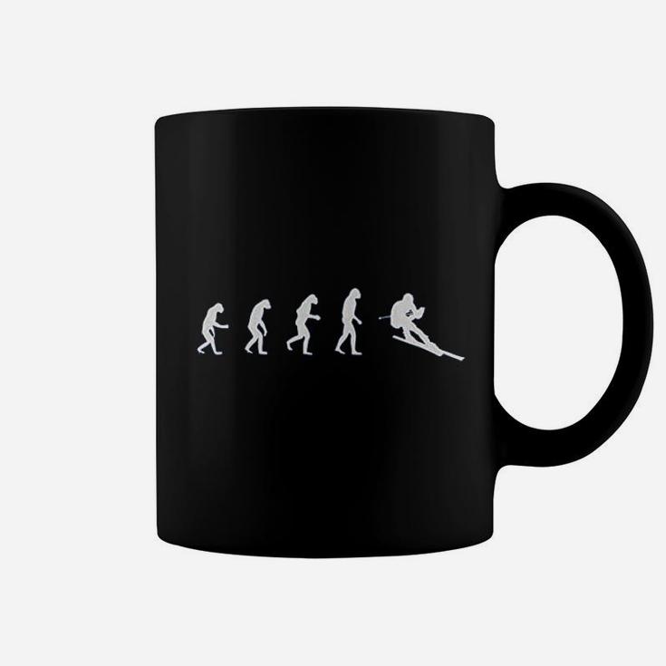 Evolution Of Man To Skier Coffee Mug - Thegiftio UK