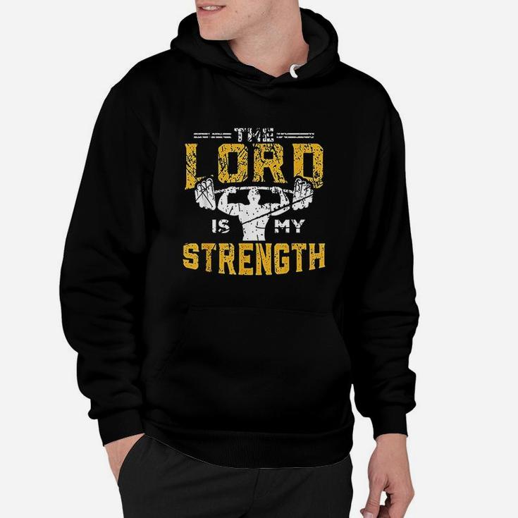 Jesus Workout The Lord Is My Strength Christian Gym Hoodie - Thegiftio