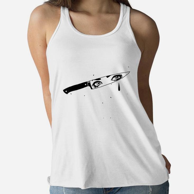 Sad Girl With Crying Eyes Sad Eboy Egirl Aesthetic Women Flowy Tank ...