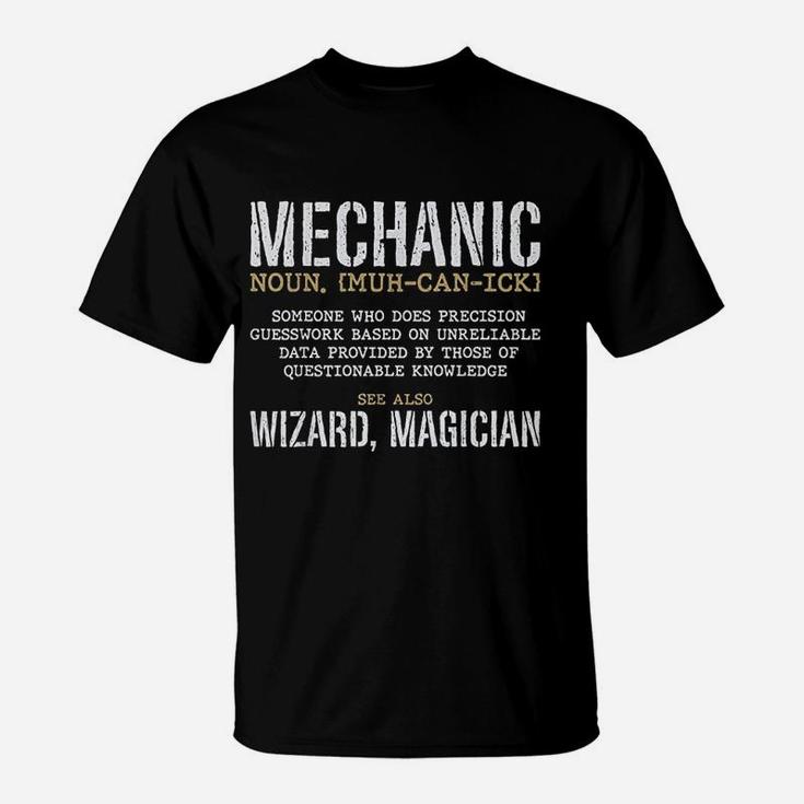 Mechanic Definition Funny Noun Meaning T-Shirt - Thegiftio