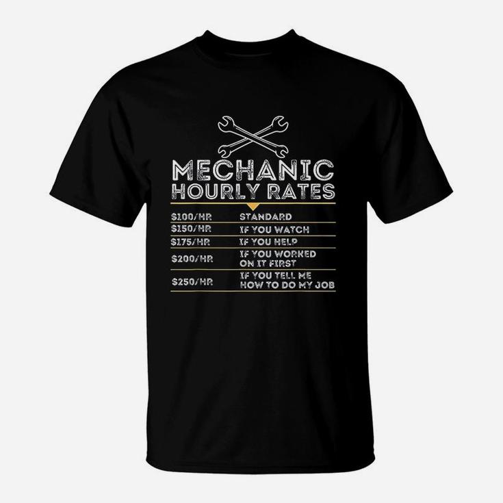 Mechanic Hourly Rate Mechanic Repairman Handyman T-Shirt - Thegiftio