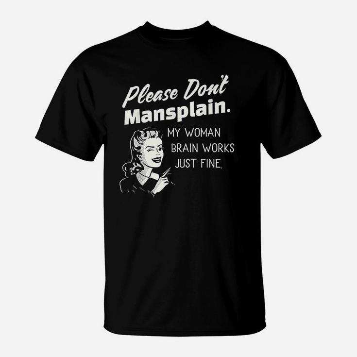 Please Dont Mansplain Funny Sarcastic Mansplaining T-Shirt - Thegiftio