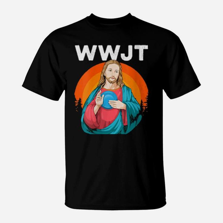 What Would Jesus Throw Disc Golf Jesus Humerus Golfer T-Shirt - Monsterry